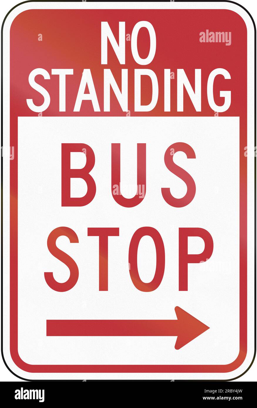 US traffic sign: No Standing - Bus Stop, Philadelphia Stock Photo - Alamy