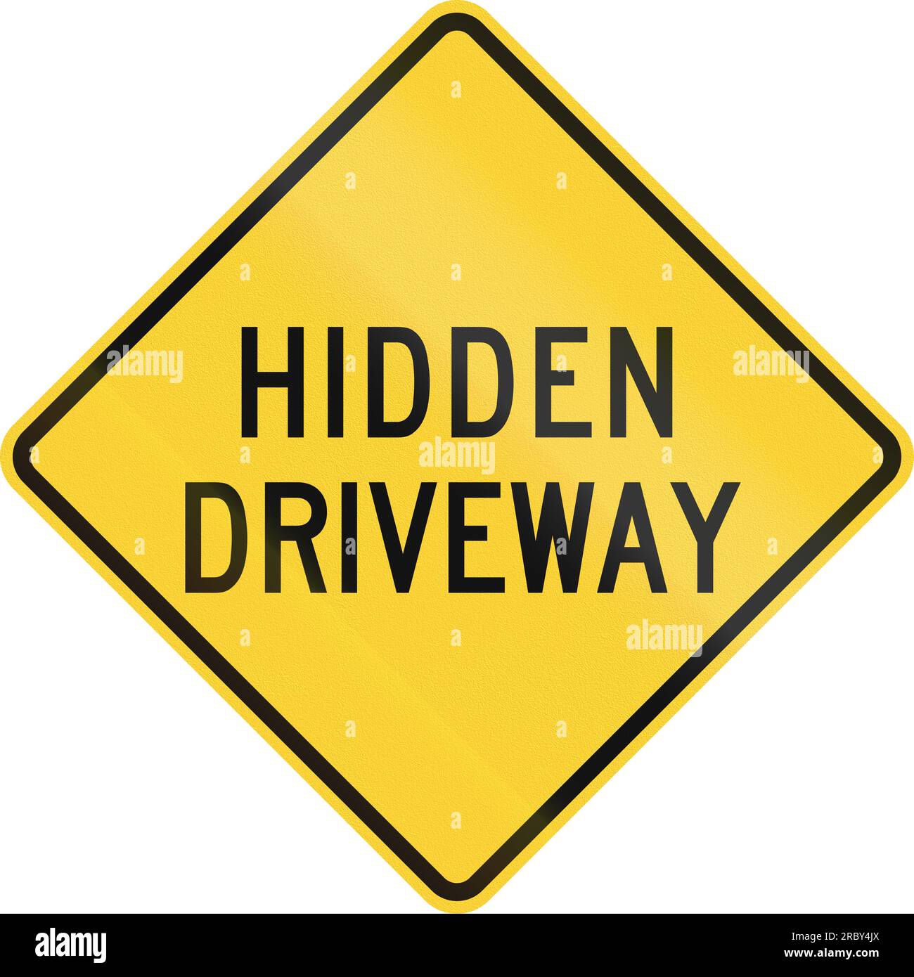 US road warning sign: Hidden driveway Stock Photo - Alamy
