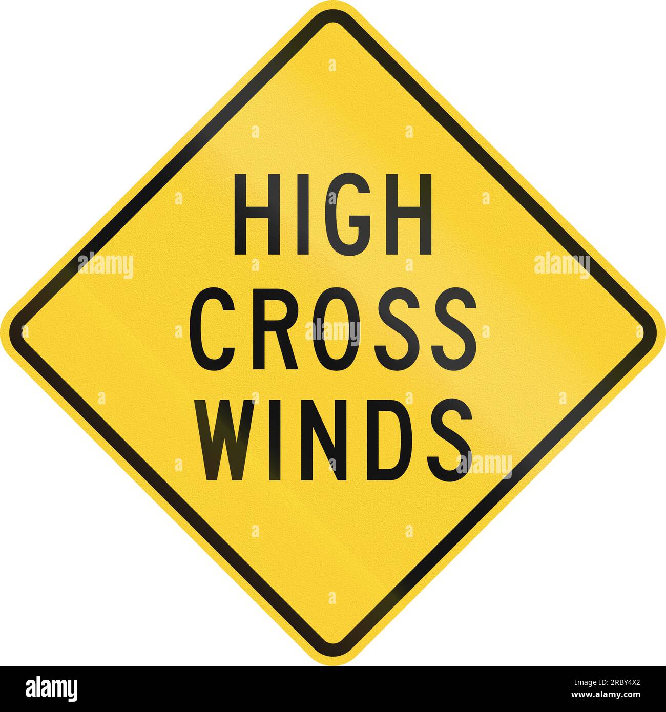 US road warning sign: High cross winds Stock Photo - Alamy
