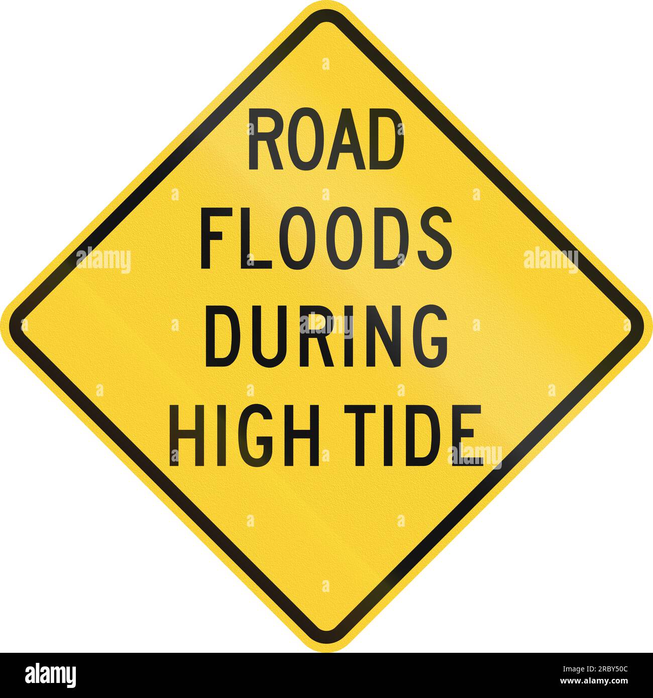 US warning traffic sign: Road floods during high tide Stock Photo - Alamy
