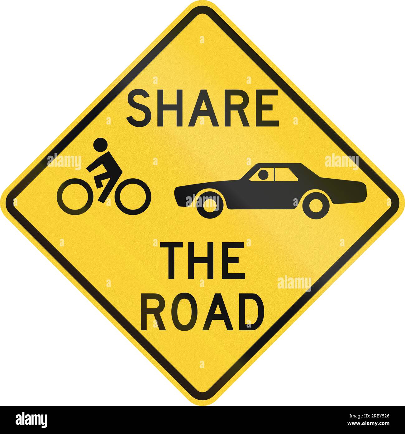 US road warning sign: Share the road Stock Photo - Alamy