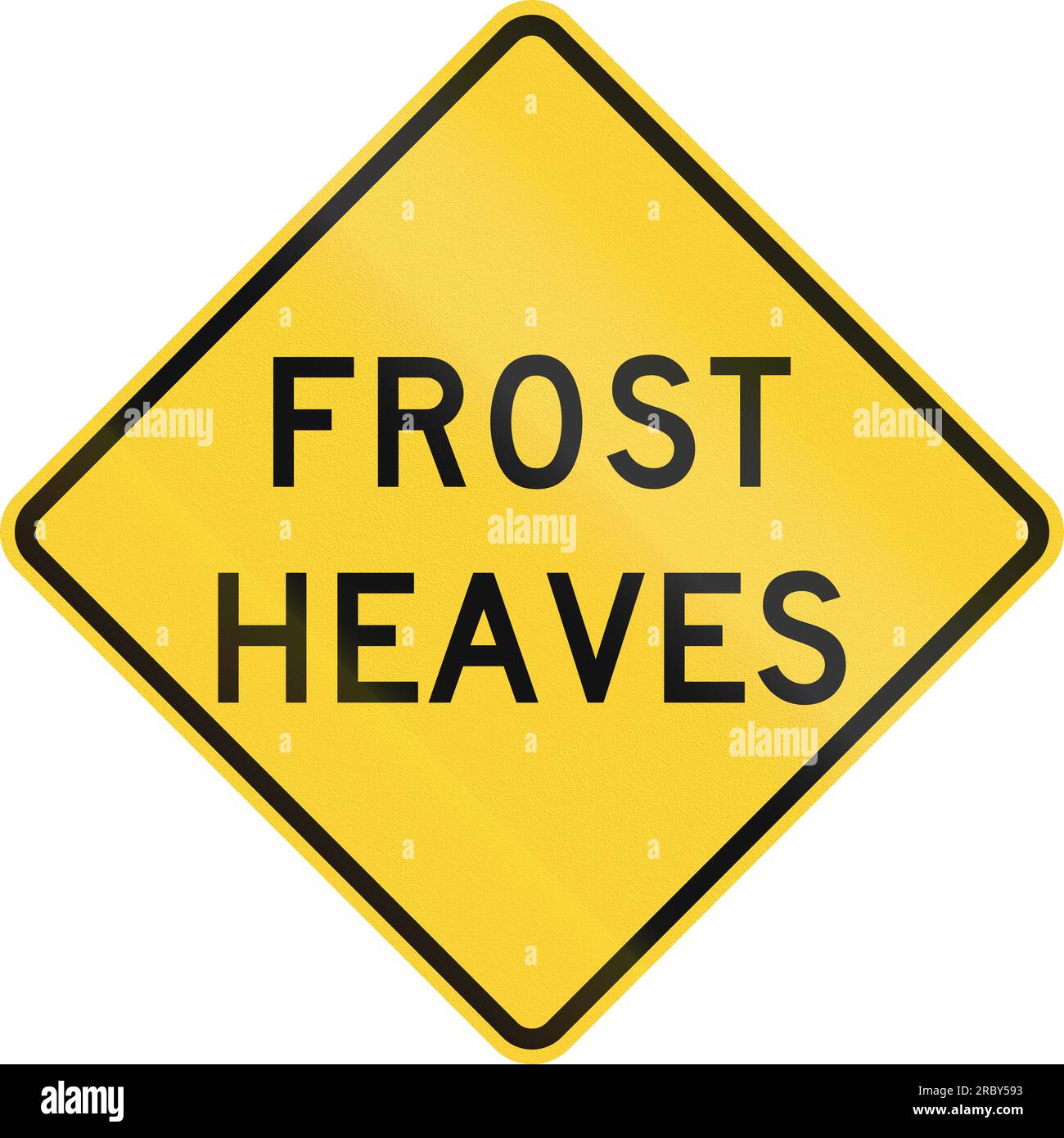 US warning traffic sign: Frost heaves Stock Photo - Alamy