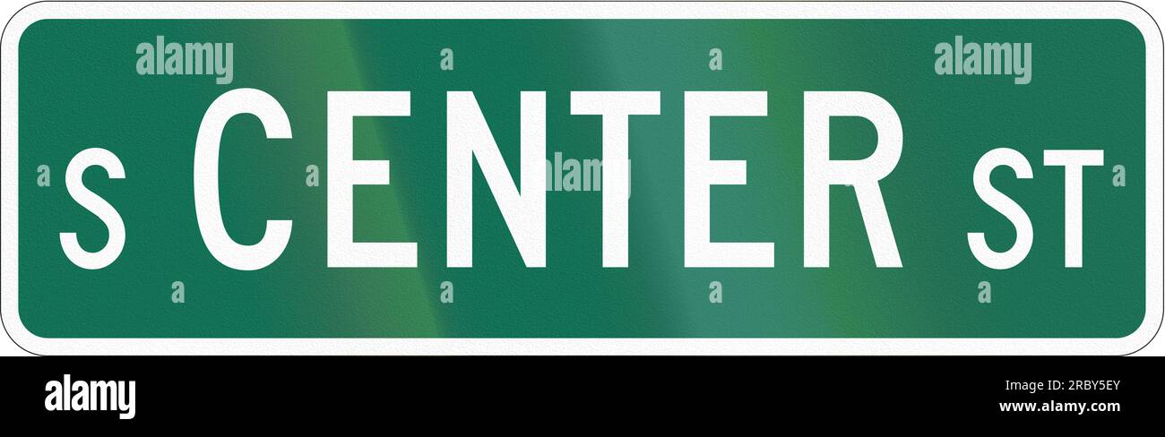 US street sign: Center Street Stock Photo - Alamy