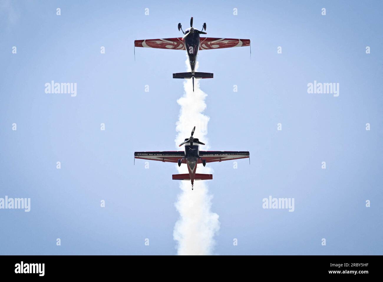 Paris, France. 11th July, 2023. Illustration of two Extra 330, French ...