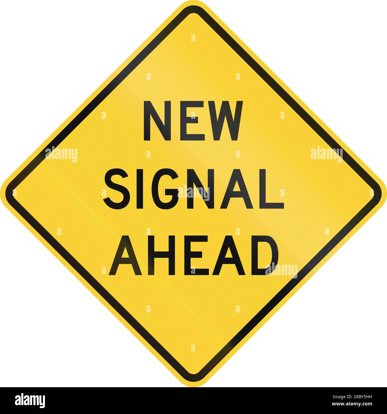US warning traffic sign: New signal ahead Stock Photo - Alamy