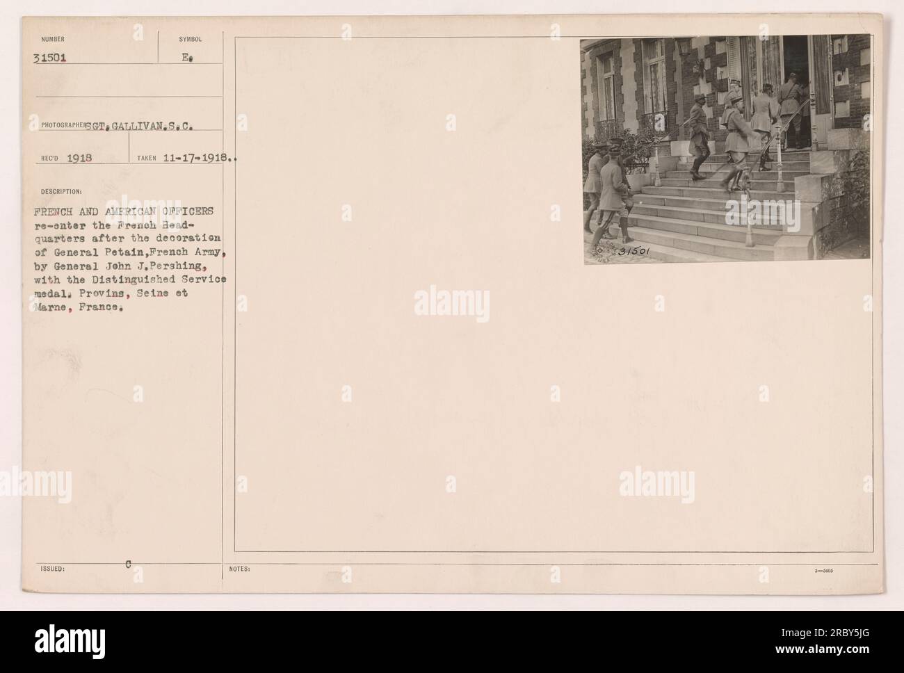 Decoration of general john j pershing hi-res stock photography and ...