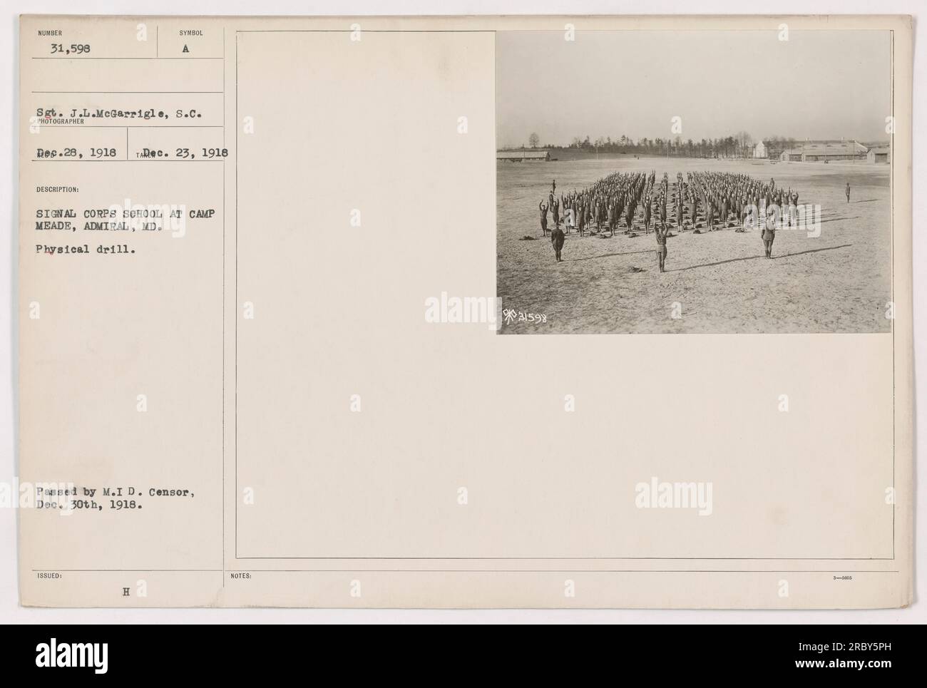 Soldiers participating in a physical drill at Camp Meade, Admiral, Maryland. The drill is part ...