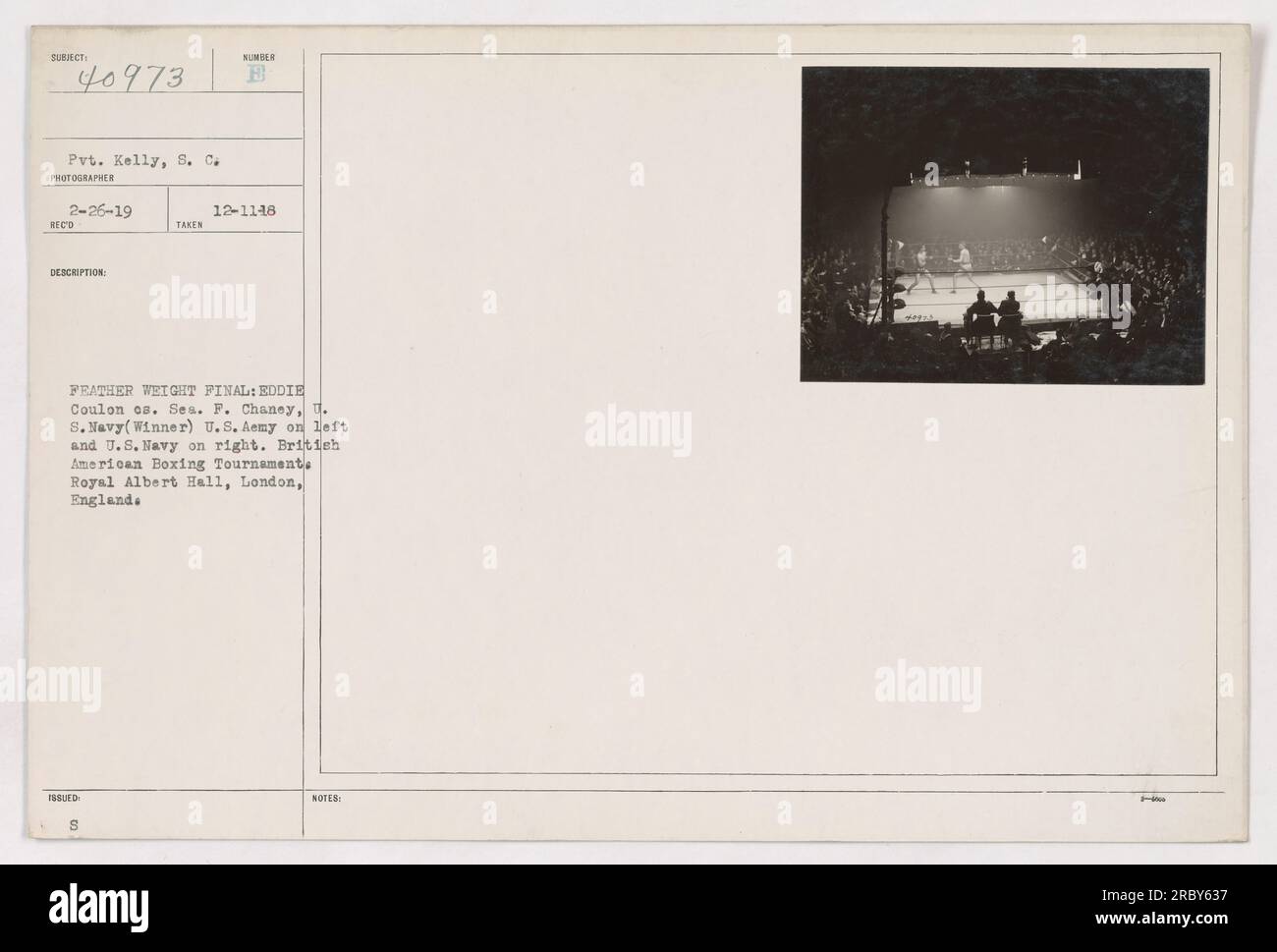 British and American military members participating in a boxing ...