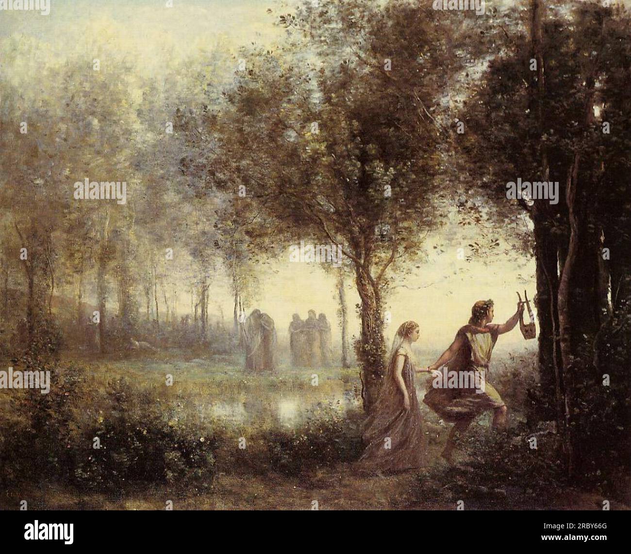Orpheus Leading Eurydice from the Underworld 1861 by Camille Corot ...