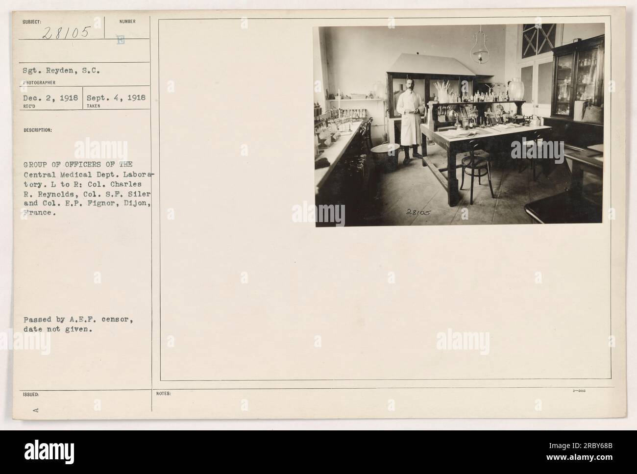 Image shows a group of officers from the Central Medical Department ...