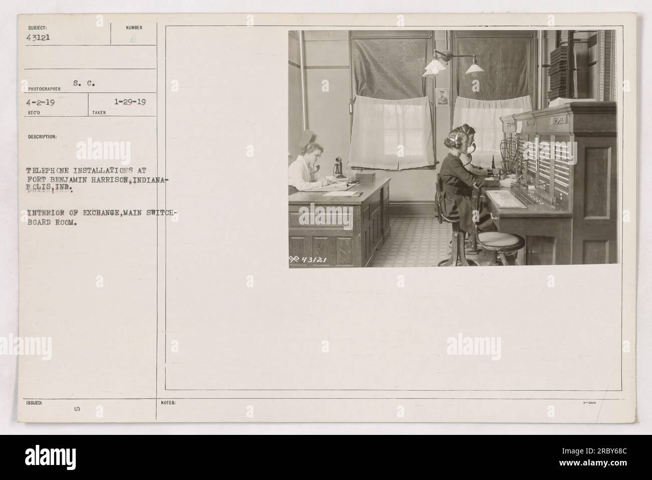 Interior view of the exchange at Fort Benjamin Harrison, Indiana. The ...