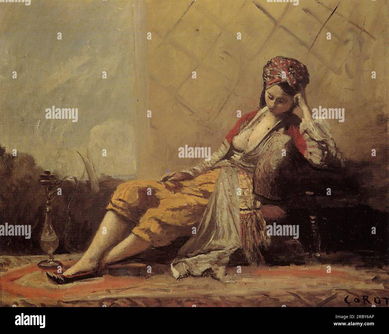 Odalisque 1873 by Camille Corot Stock Photo - Alamy