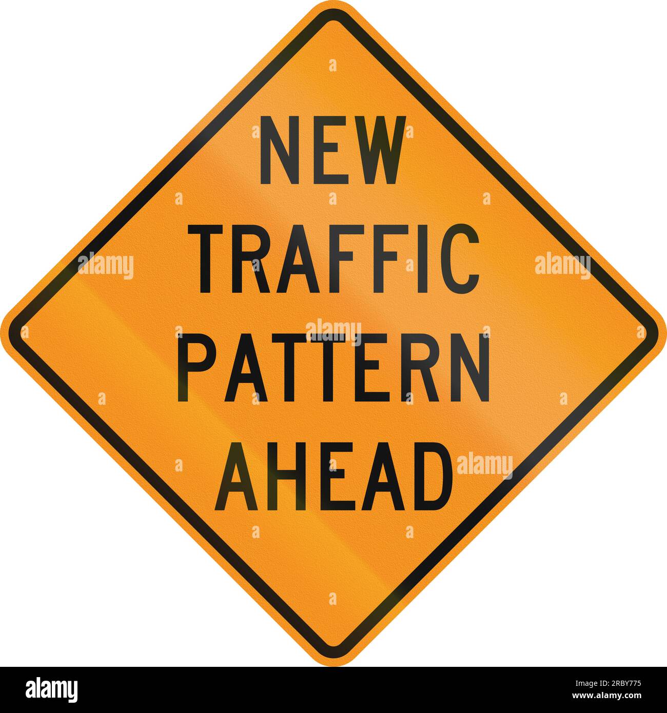 US traffic warning sign: New traffic pattern ahead Stock Photo - Alamy