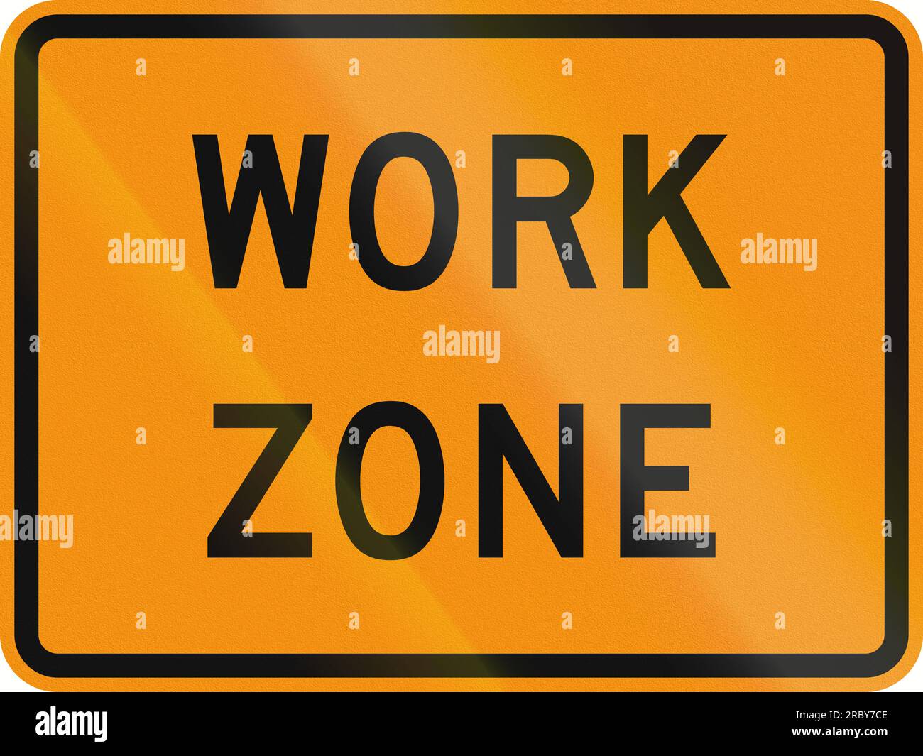 US traffic warning sign: Work zone Stock Photo - Alamy