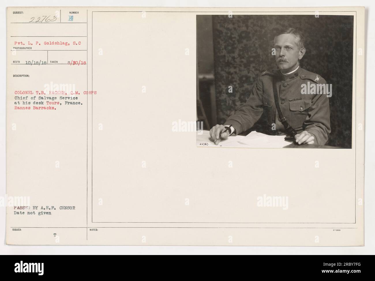 Colonel t b hacker hi-res stock photography and images - Alamy