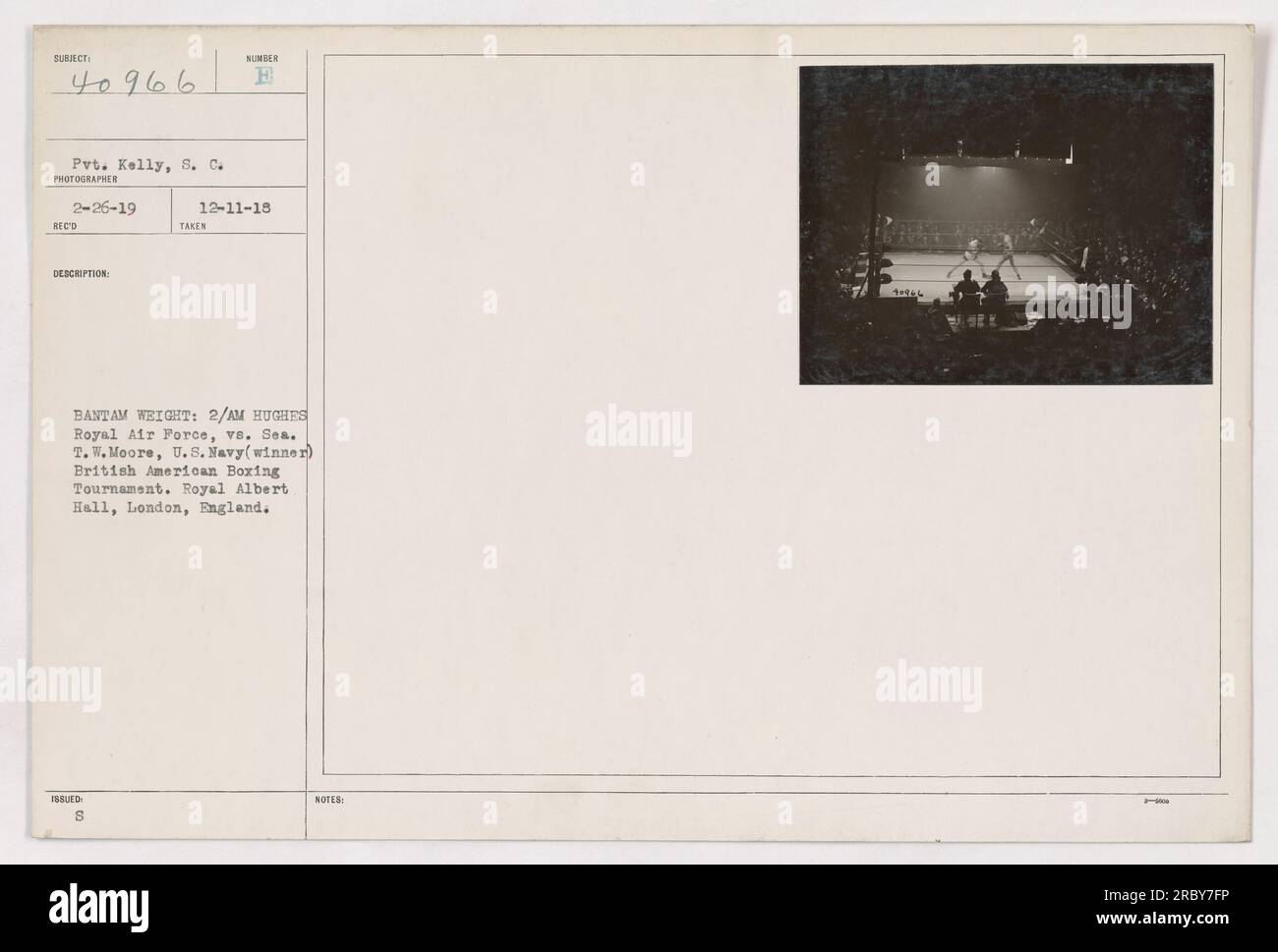U.S. Navy sailor T.W. Moore triumphs over British boxer 2nd Class ...