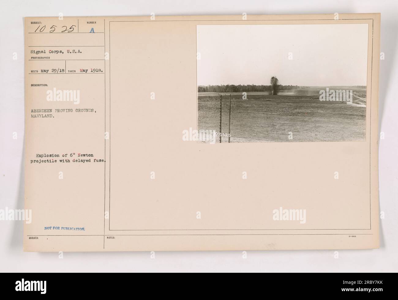 Explosion of a 6" Newton projectile with a delayed fuse at Aberdeen ...