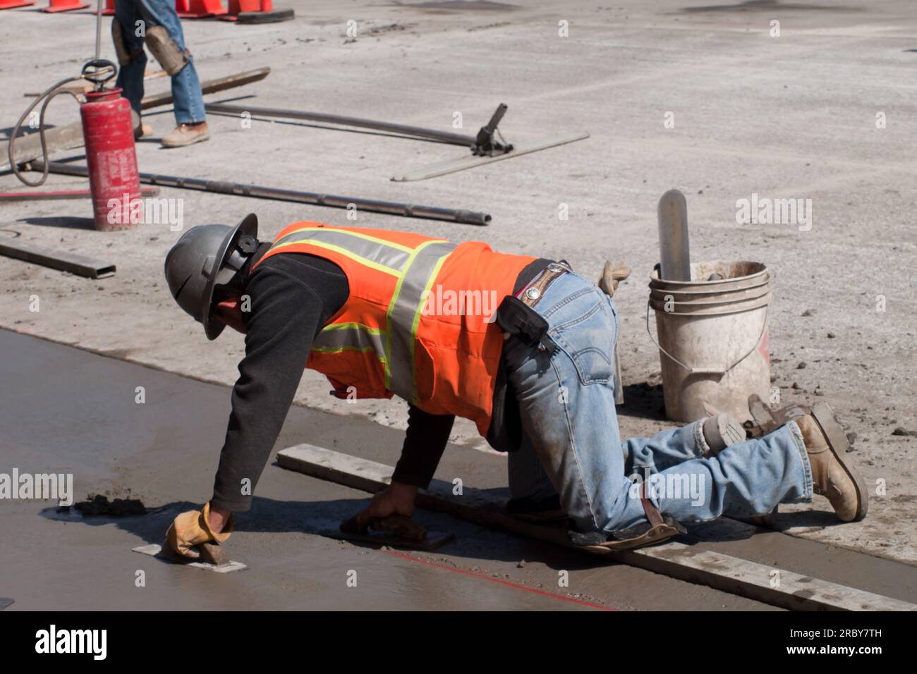Concrete Road Construction Stock Photo - Alamy