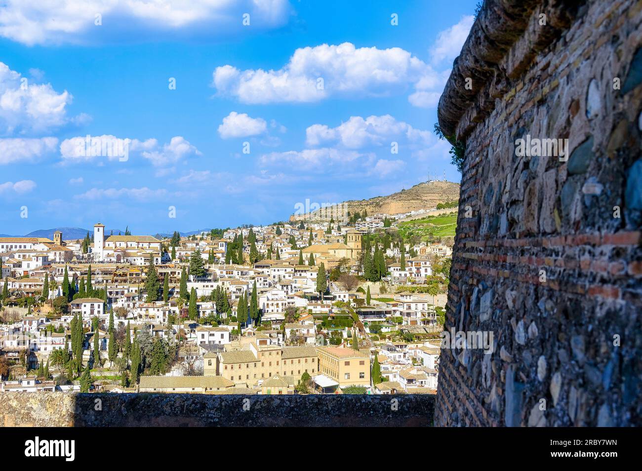 Granada cityscape, high angle view in Spain Stock Photo - Alamy