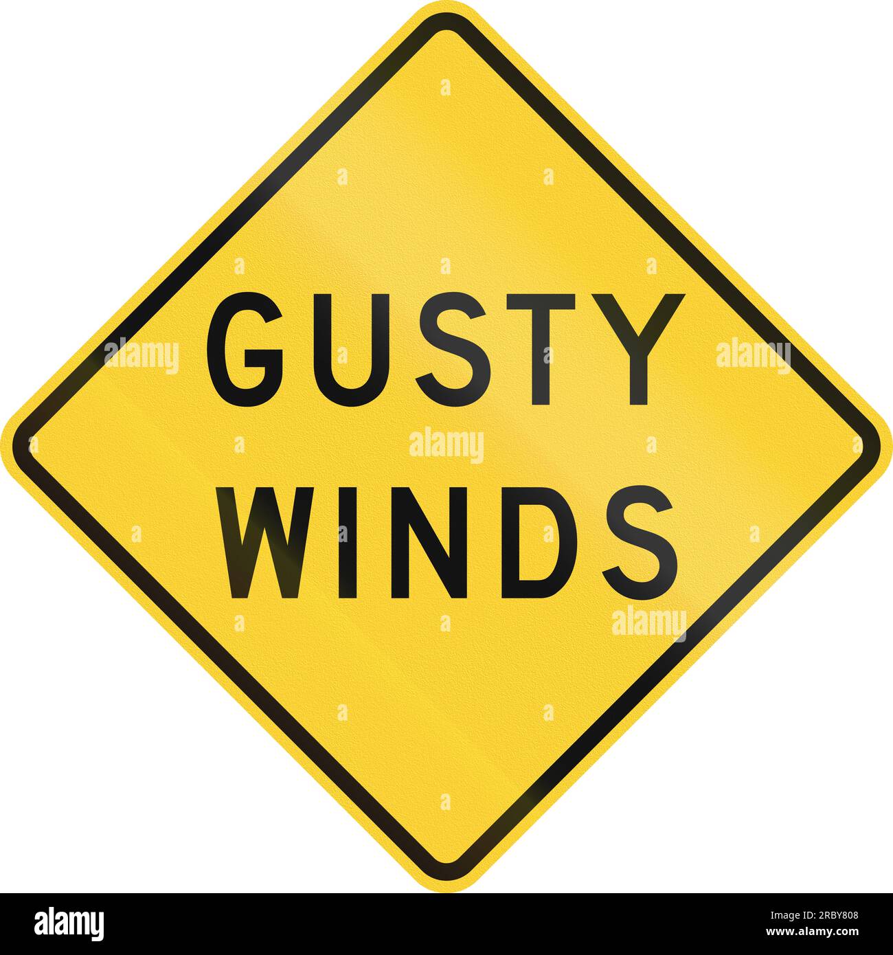 US road warning sign: Gusty winds Stock Photo - Alamy