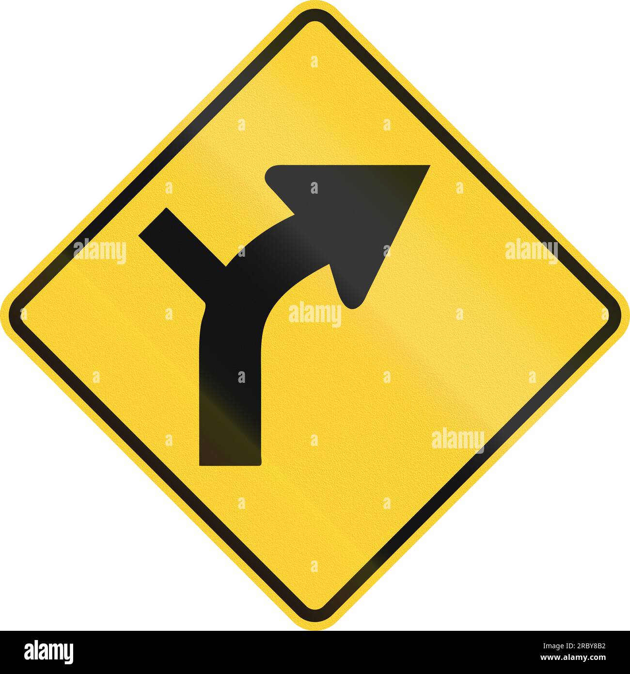 US road warning sign: Horizontal alignment Stock Photo - Alamy