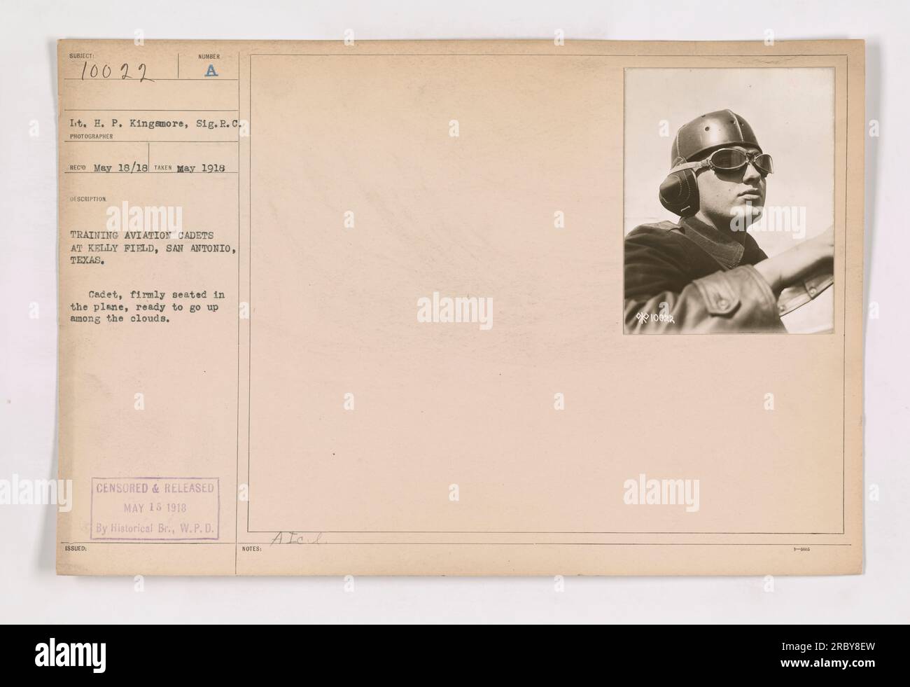 Cadet at Kelly Field, San Antonio, Texas, sits preparations inside an ...