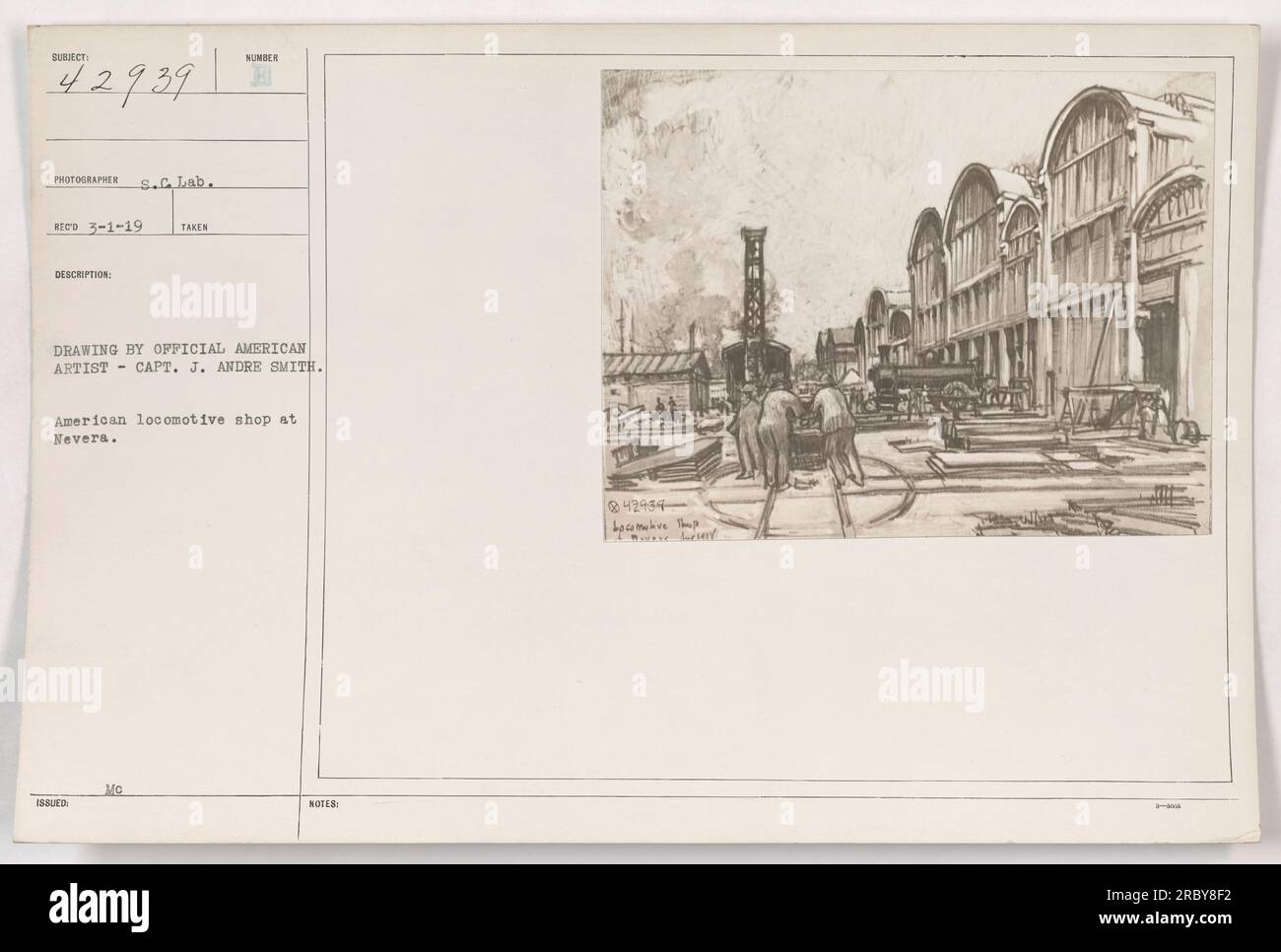 "American locomotive shop at Nevera. Capt. J. Andre Smith's official ...