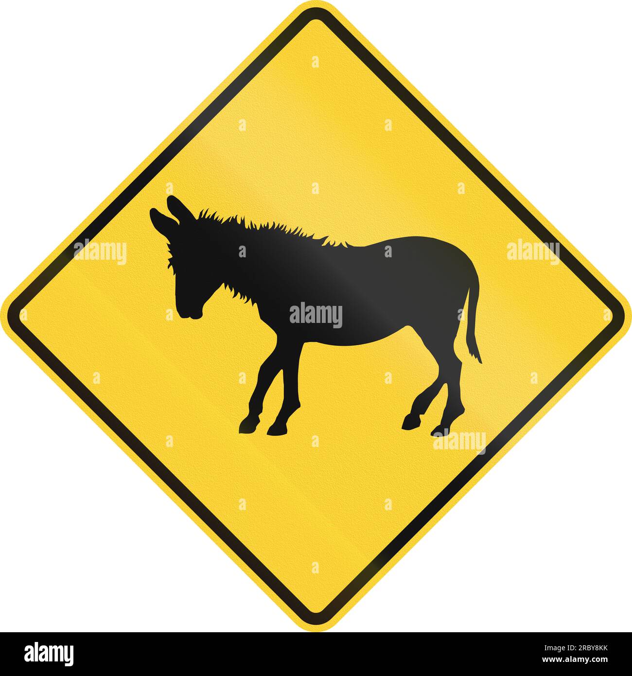 Donkey crossing sign hi-res stock photography and images - Alamy