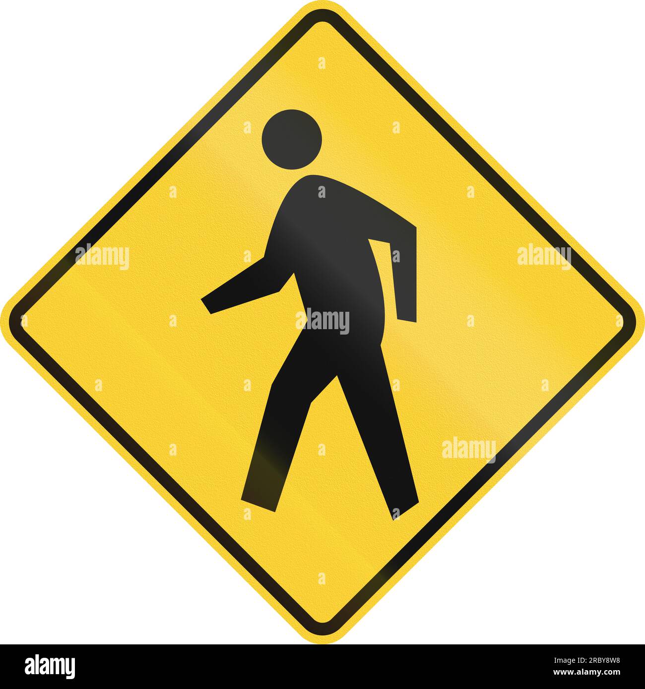US road warning sign: Pedestrian crossing Stock Photo - Alamy