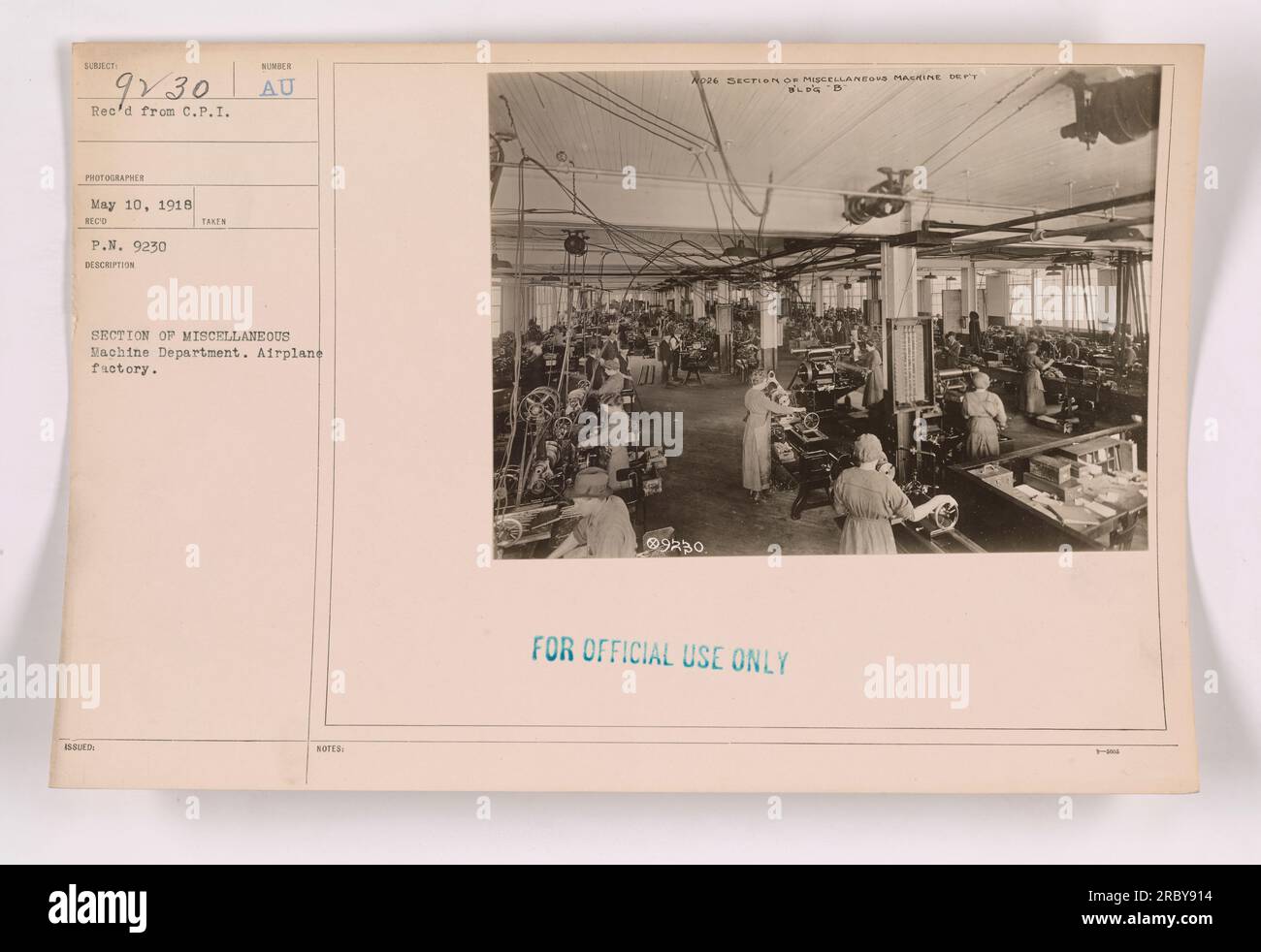 Image: A black and white photograph taken on May 10, 1918, showing a ...