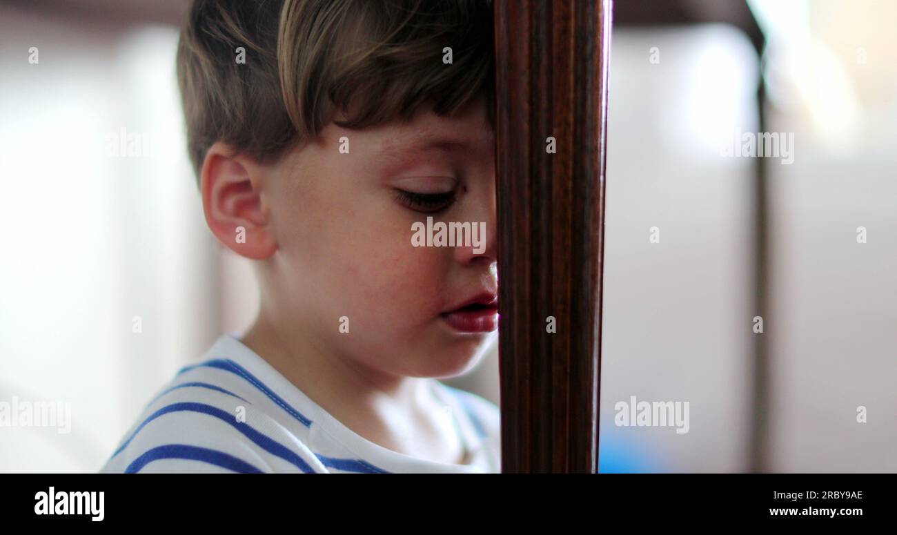 One sad little boy tearful child feeling displeased Stock Photo - Alamy