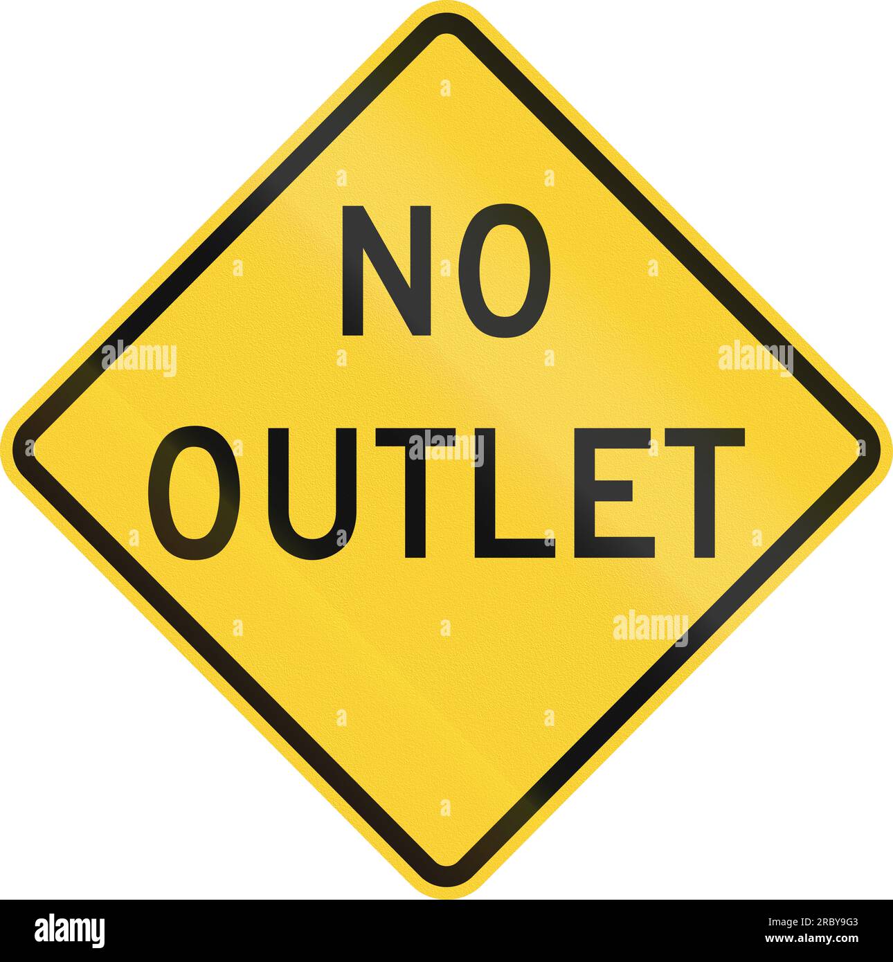 US road warning sign: No outlet Stock Photo - Alamy