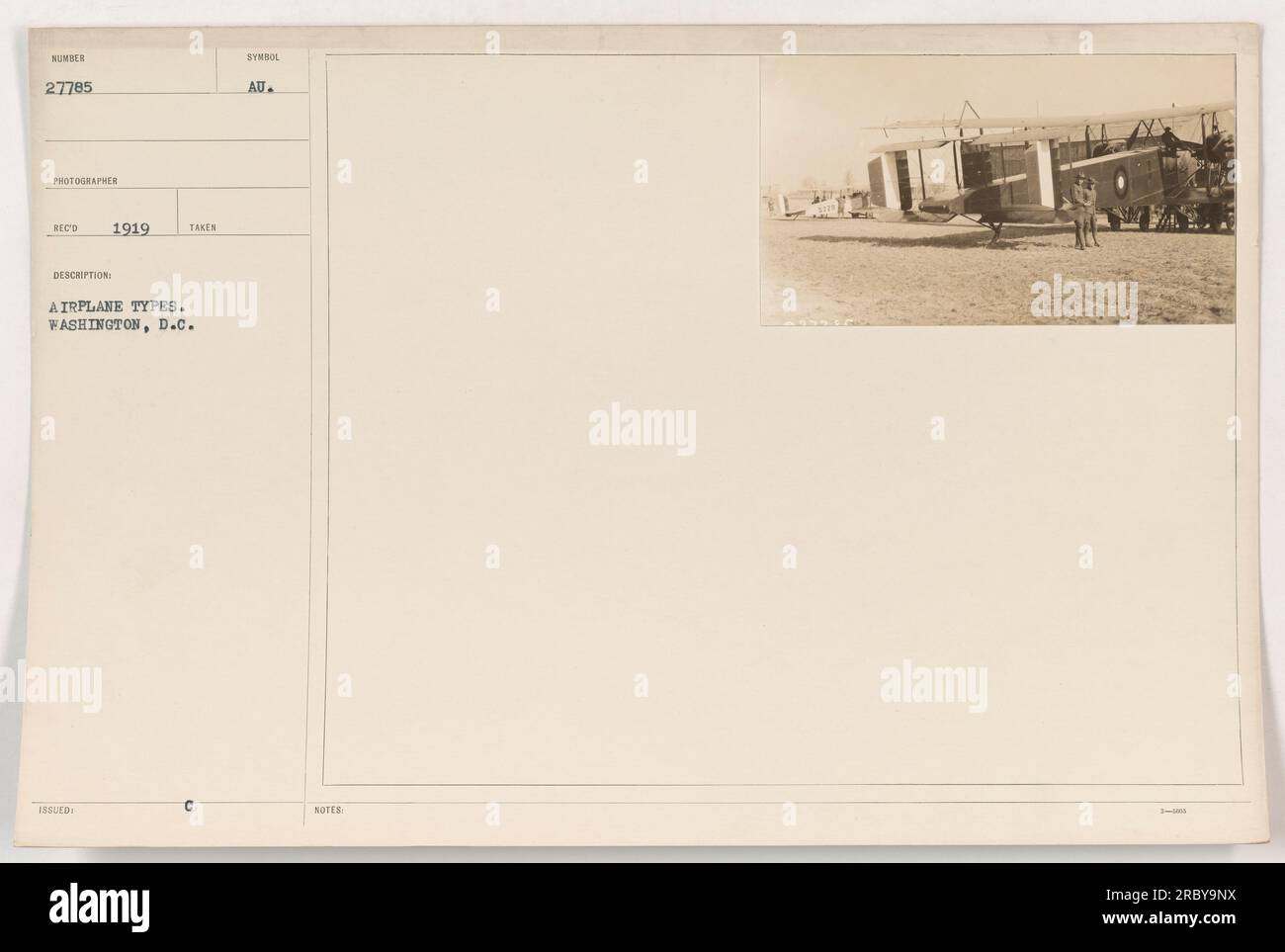 A photograph of different types of airplanes, taken in Washington, D.C ...