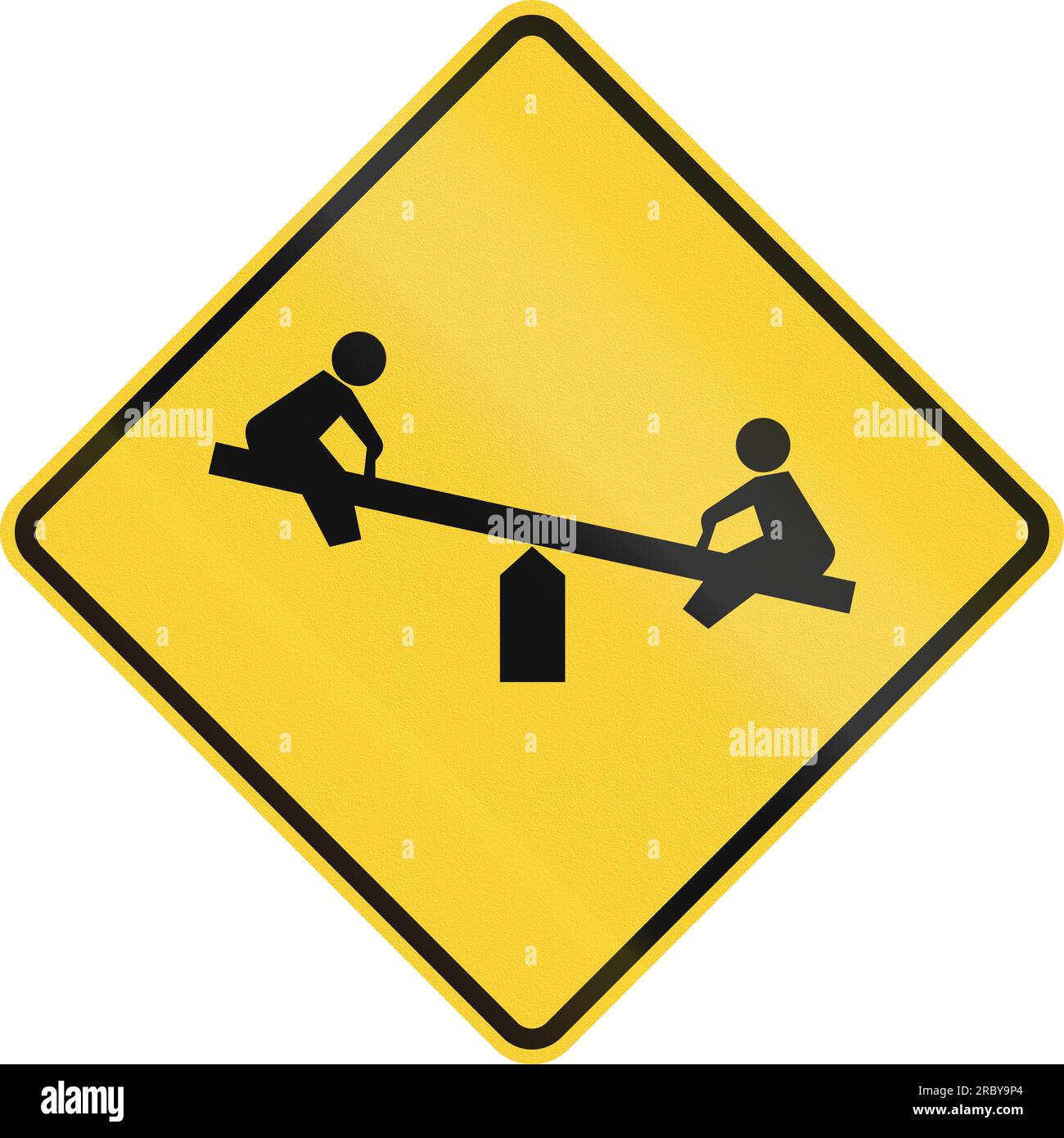 Seesaw road sign hi-res stock photography and images - Alamy