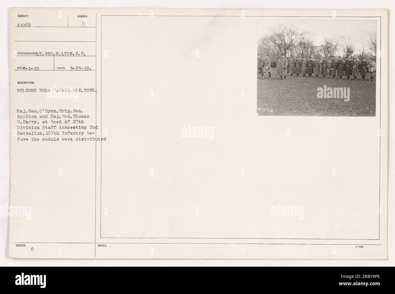 Major General O'Ryan, Brigadier General Applton, and Major General ...