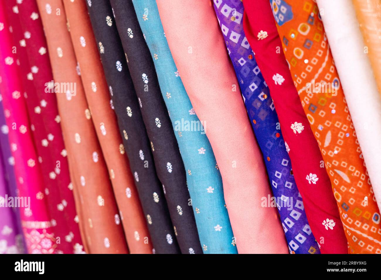 indian colorful fabric background,material for clothes Stock Photo - Alamy