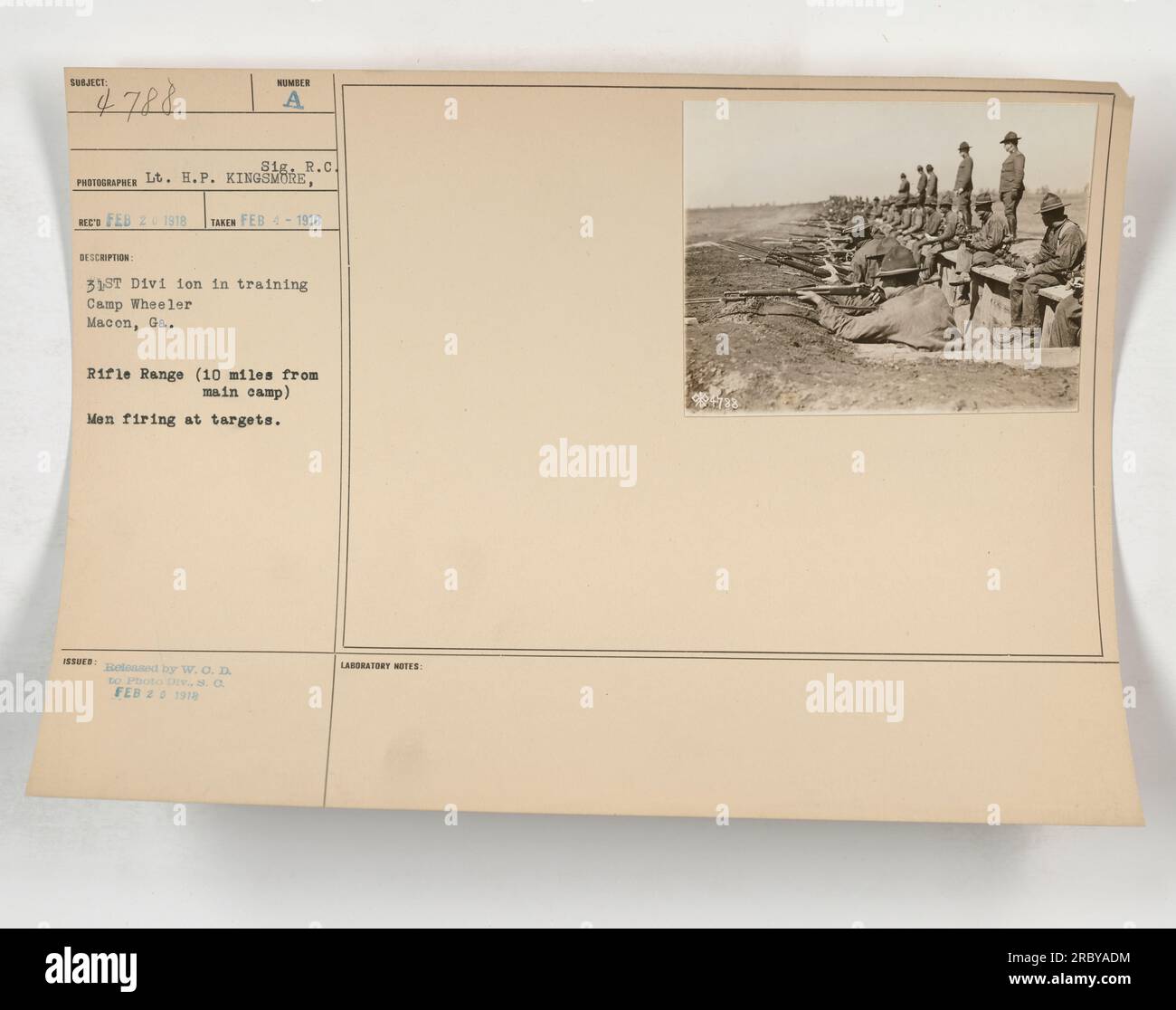 Men from the 31st Division are shown training at Camp Wheeler in Macon ...