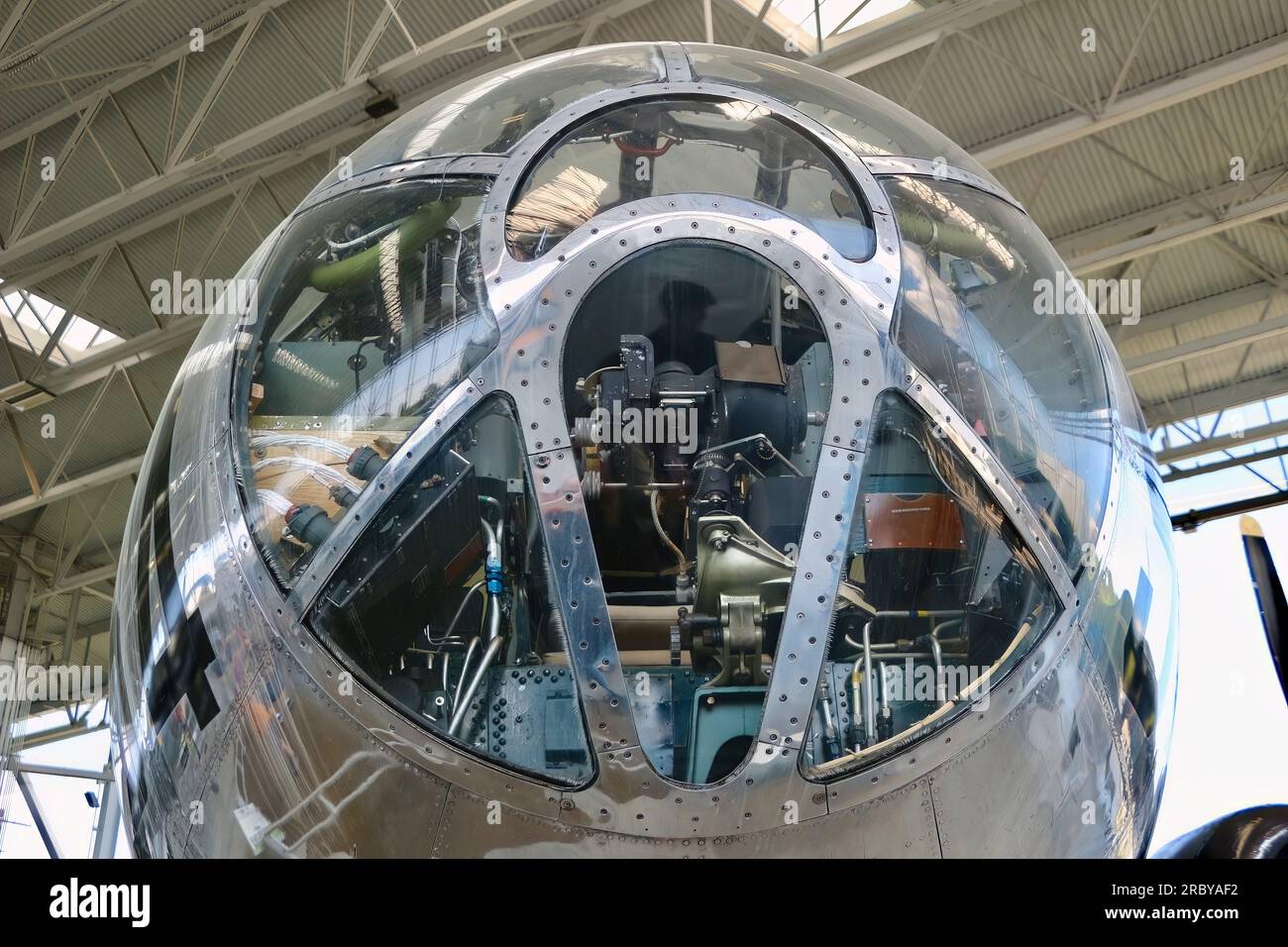 Nose of the USAF Boeing B-29 Superfortress T-Square 54 WW2 heavy bomber ...