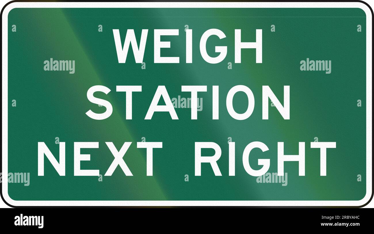 United States MUTCD weigh station sign Stock Photo - Alamy