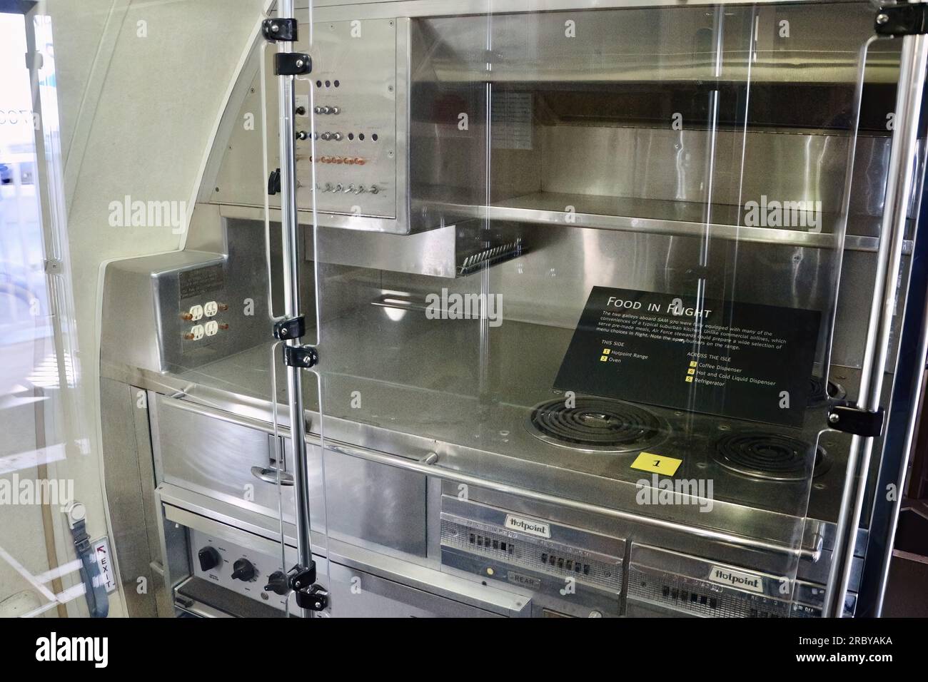 Aft galley on the Boeing VC-137B "Air Force One" presidential aircraft ...