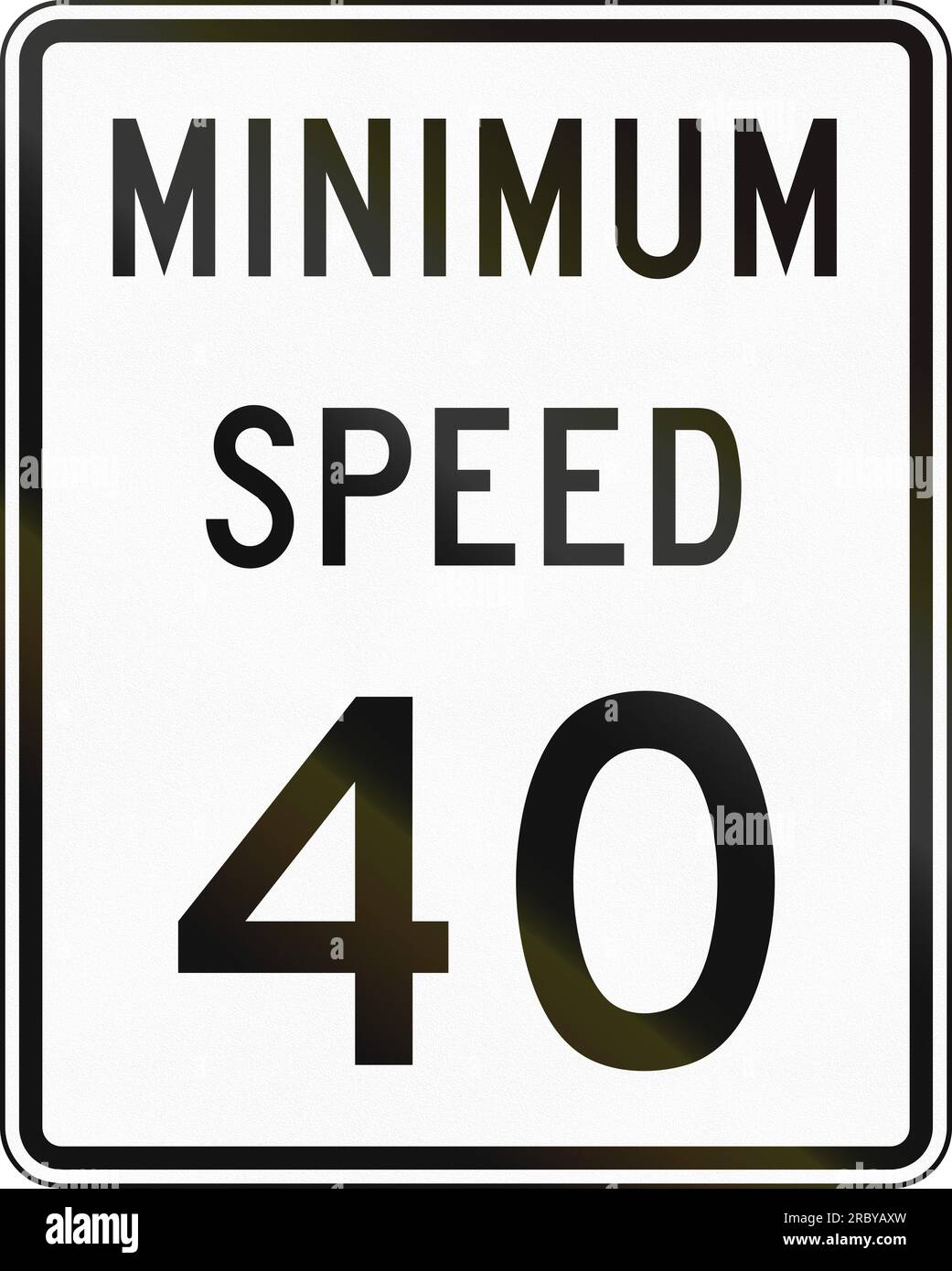 United States minimum speed sign Stock Photo - Alamy