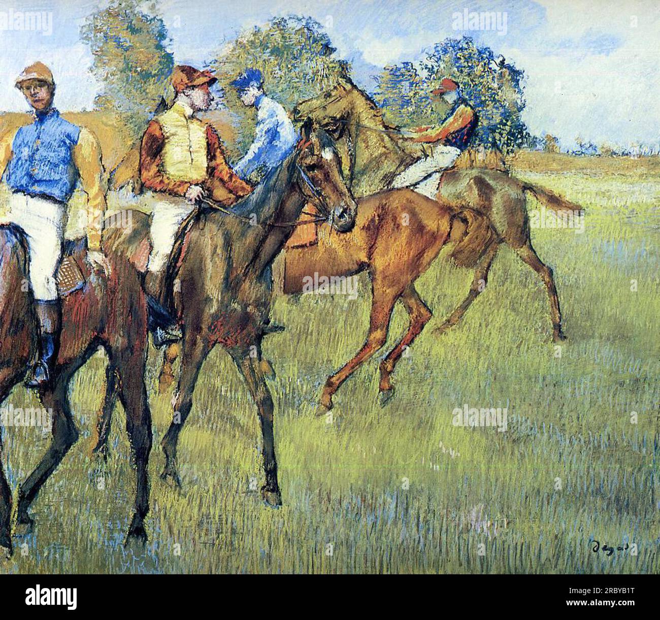 Race Horses 1873 by Edgar Degas Stock Photo - Alamy