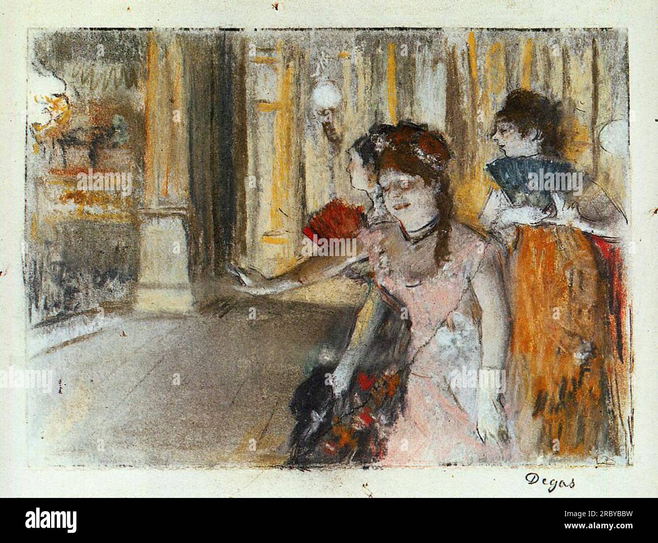Singers on Stage 1877 by Edgar Degas Stock Photo - Alamy