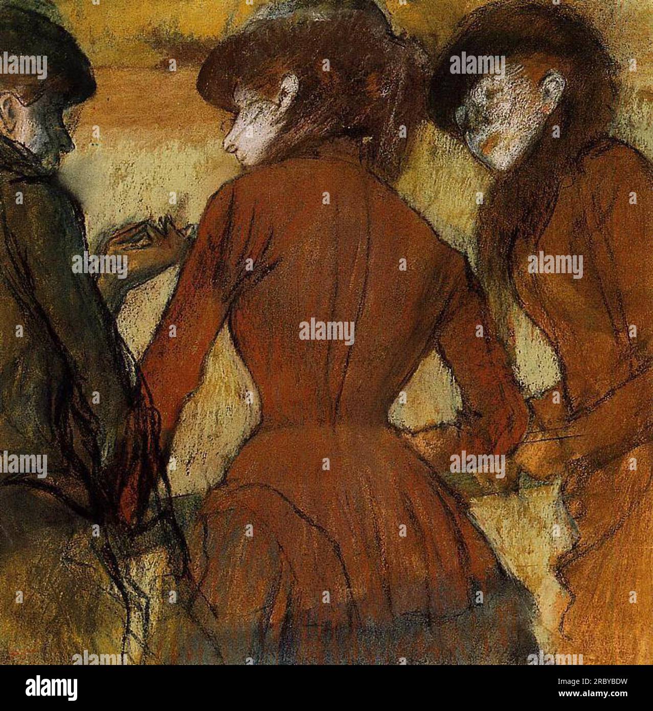 Three Women at the Races 1885 by Edgar Degas Stock Photo - Alamy