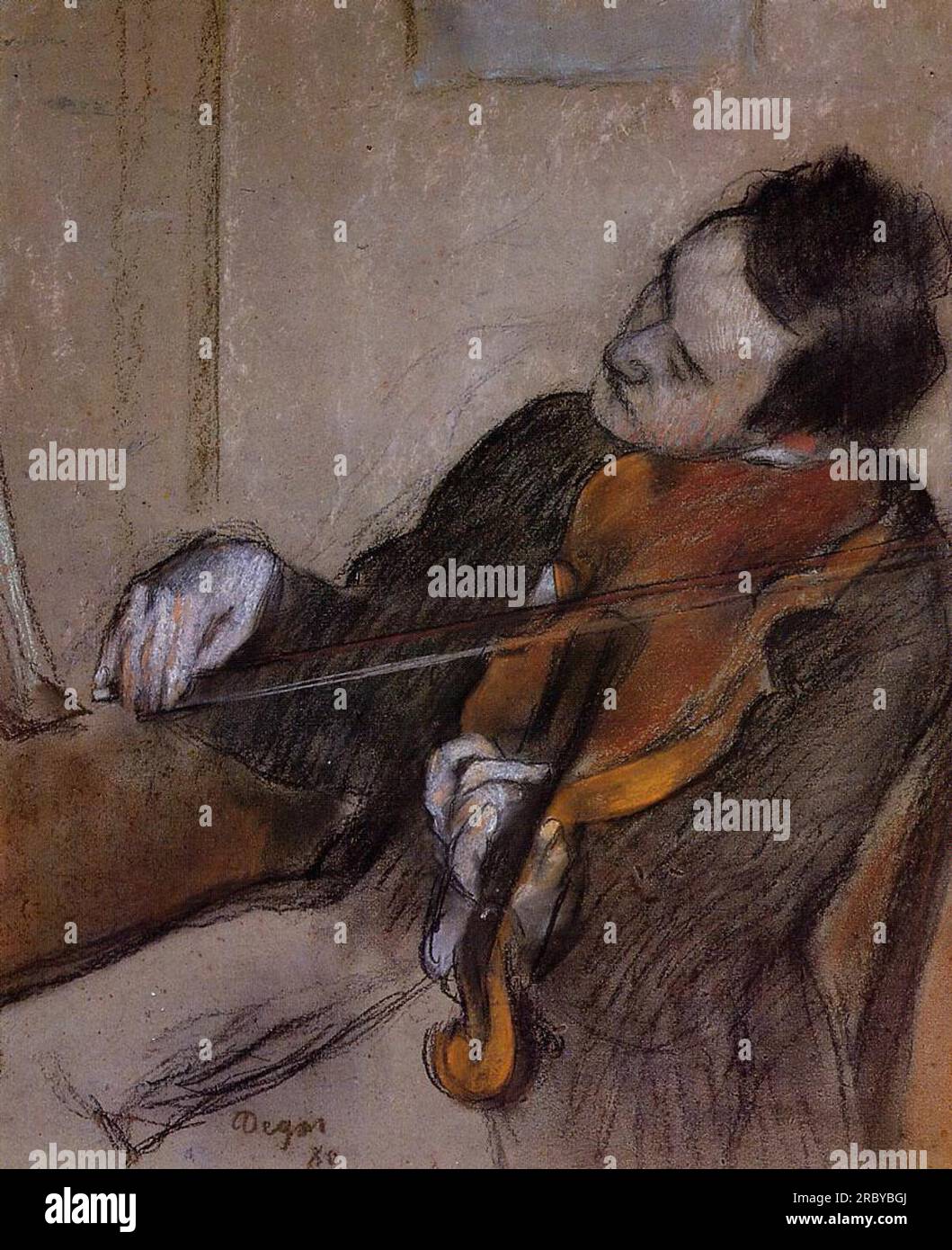 The Violist 1880 by Edgar Degas Stock Photo - Alamy