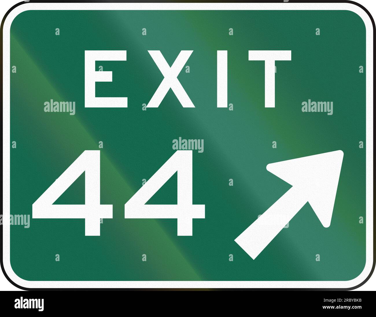 United States MUTCD exit sign with number 44 Stock Photo - Alamy
