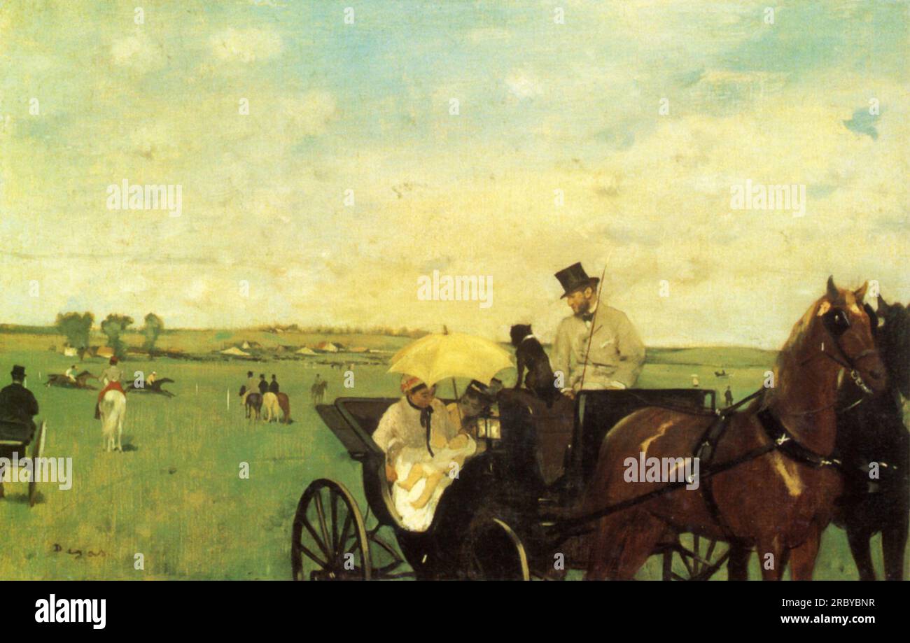 A Carriage at the Races 1872 by Edgar Degas Stock Photo - Alamy