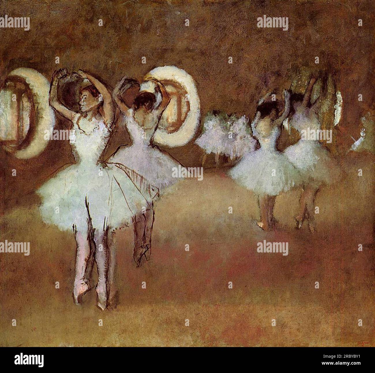 Dance Rehearsal in the Studio of the Opera 1895 by Edgar Degas Stock ...