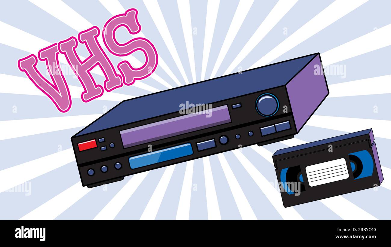 Old retro wines antique analog hipster video recorder with magnetic ...