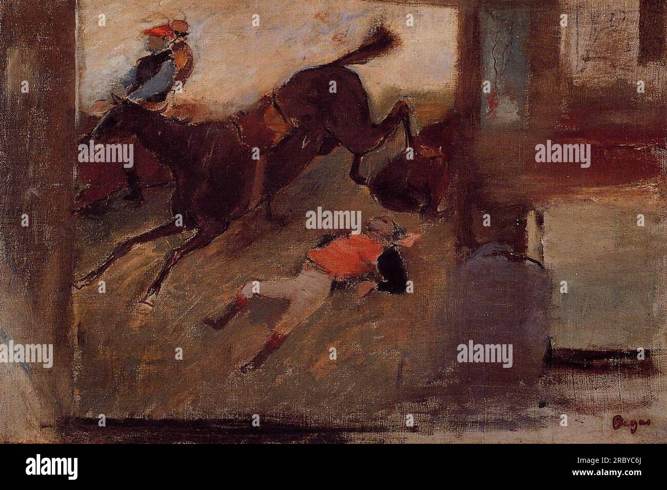 Studio Interior with 'The Steeplechase' 1881 by Edgar Degas Stock Photo ...